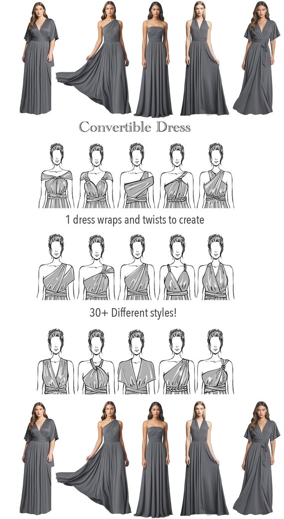 Make Your Own Convertible Dress Ways To Wrap Convertible Bridesmaid