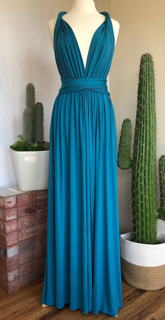 Teal Blue Color Dress