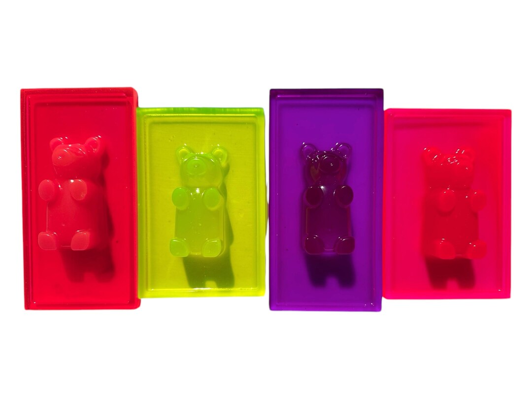 GUMMY BEAR Neon Acrylic Resin 3D Food Art Wall Sculpture Candy Gummy ...