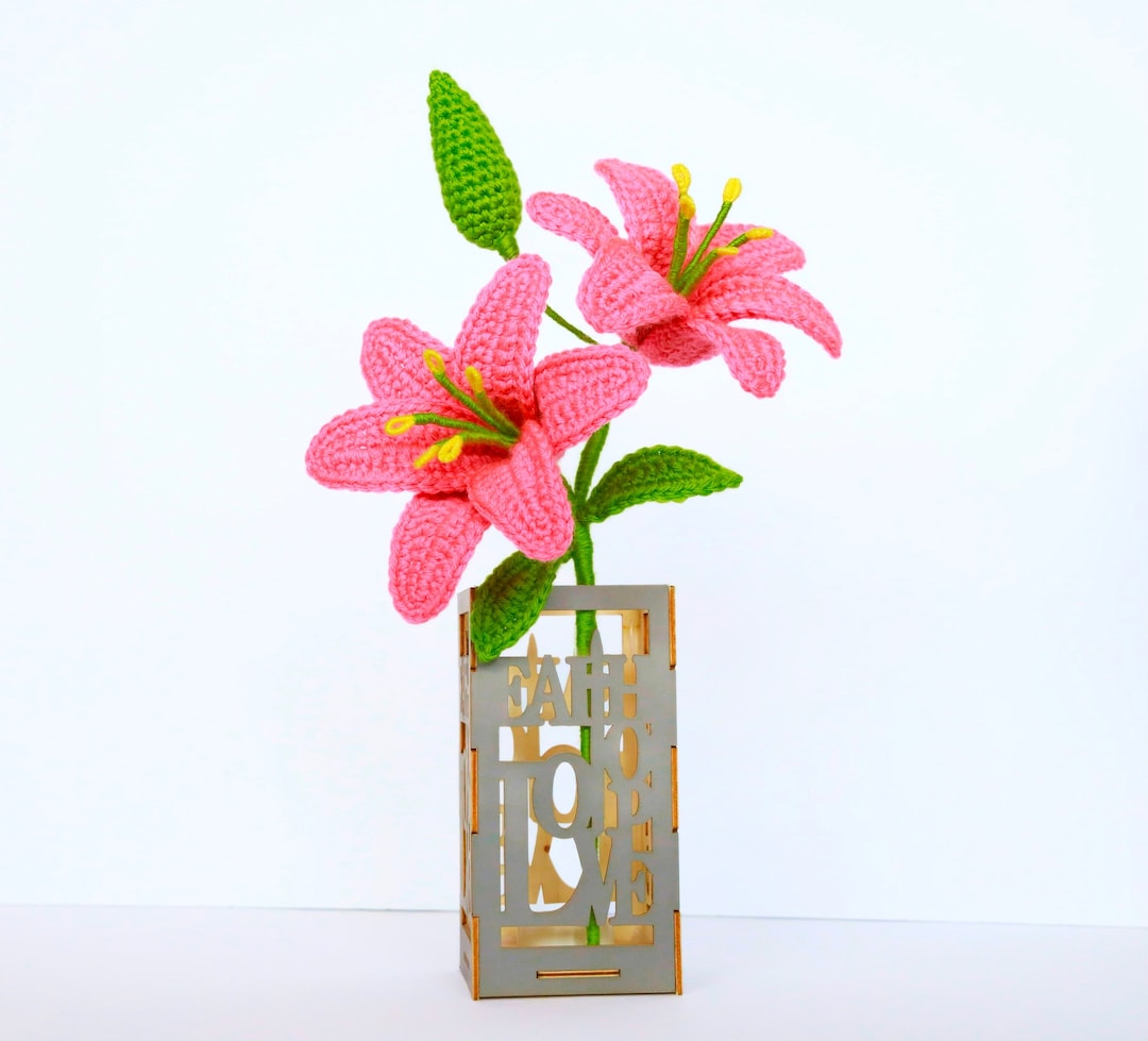 Crochet LILY Pattern PDF. Crochet Flowers. Lily With Leaves. Amigurumi ...