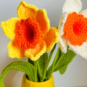 Crochet DAFFODIL Pattern PDF. Easy DIY Floral Craft Instructions and Tutorial - Etsy