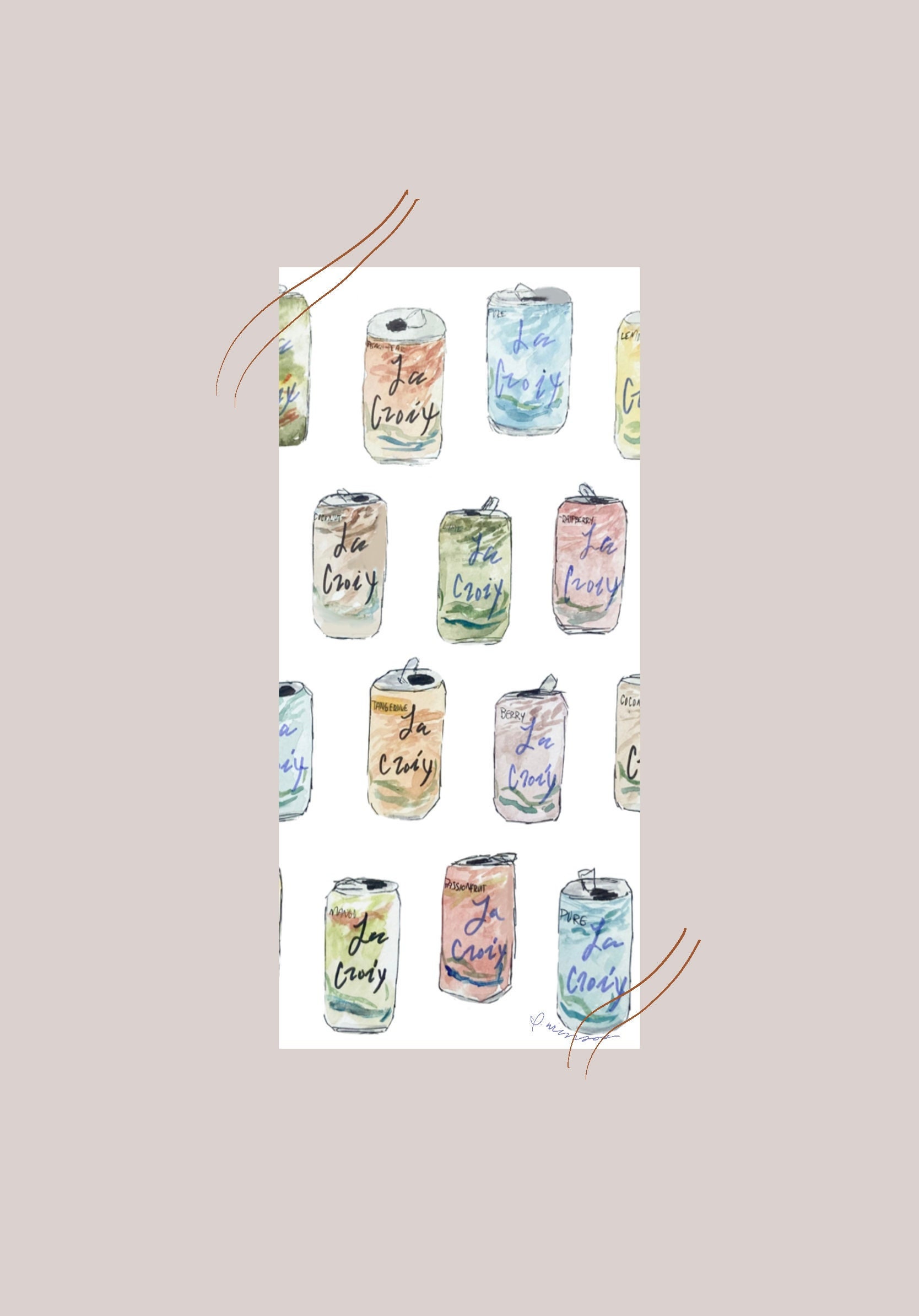 La Croix Wallpaper, Phone Background, iPhone Wallpaper, Watercolor ...