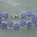 Periwinkle Flower Bracelet Seed Bead Bracelet in frosted | Etsy