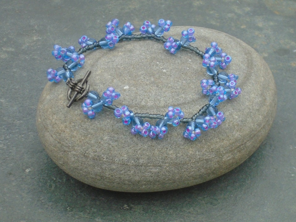 Forget Me Not Garland Bracelet, Blue Flower Bracelet, in Sapphire ...