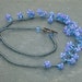 Forget Me Not Garland Necklace, Blue Flower Necklace, in Pale Blue ...