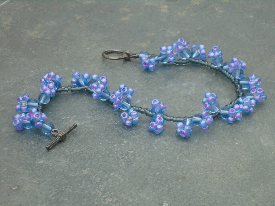 Forget Me Not Garland Bracelet, Blue Flower Bracelet, in Sapphire ...