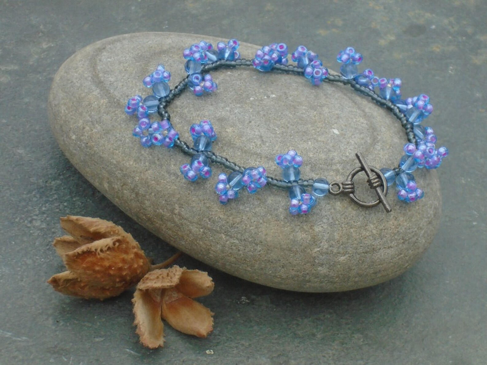 Forget Me Not Garland Bracelet, Blue Flower Bracelet, in Sapphire ...