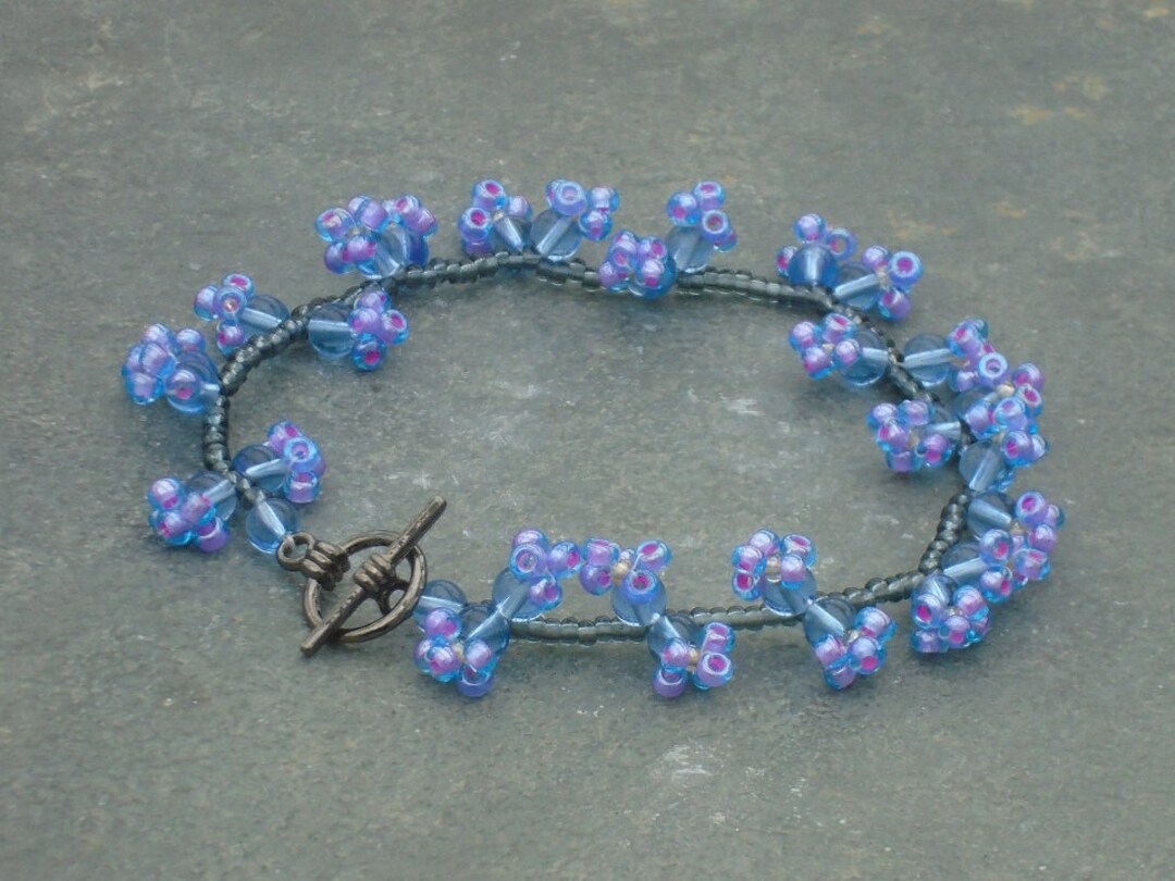 Forget Me Not Garland Bracelet, Blue Flower Bracelet, in Sapphire ...