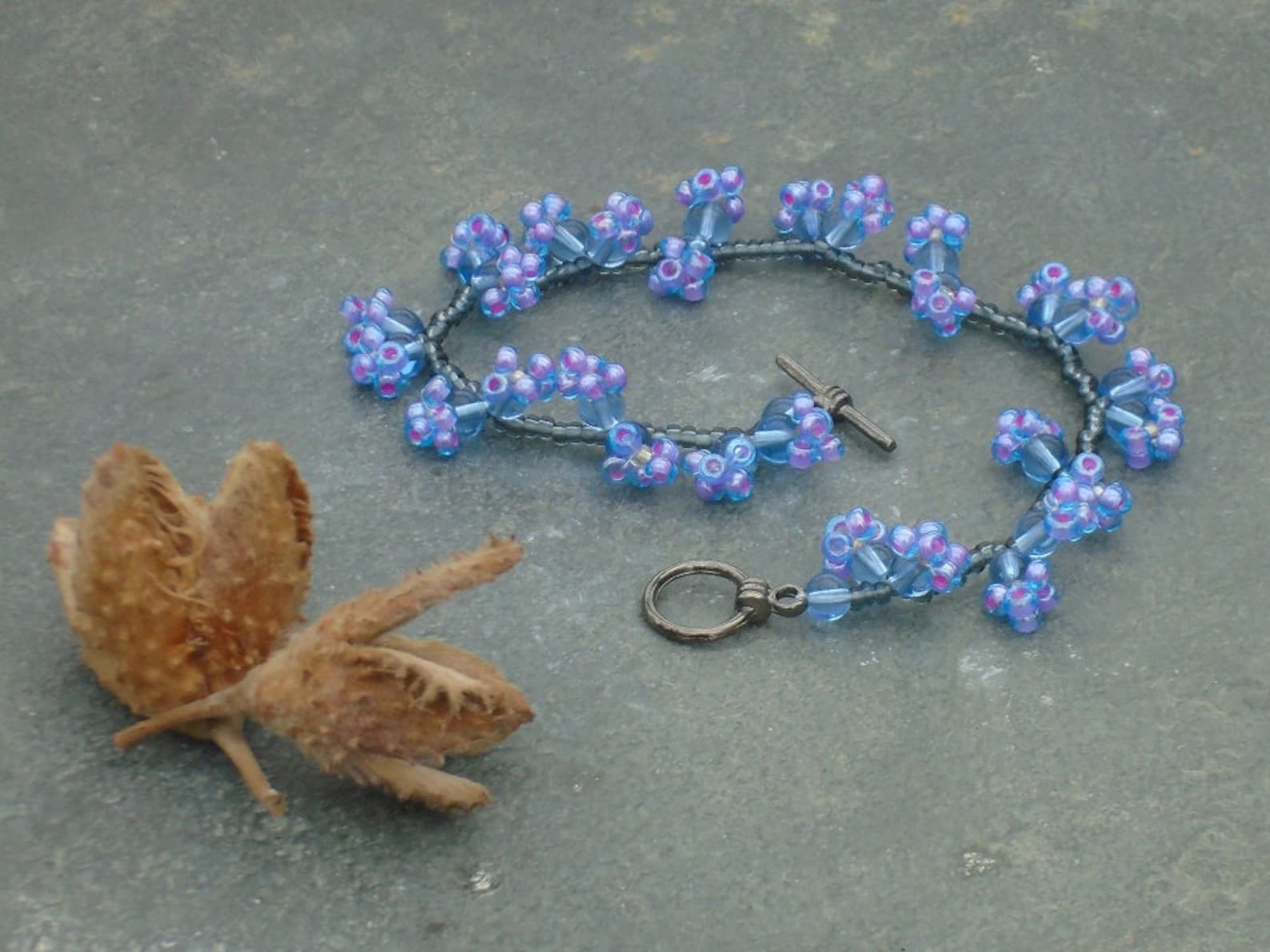 Forget Me Not Garland Bracelet, Blue Flower Bracelet, in Sapphire ...