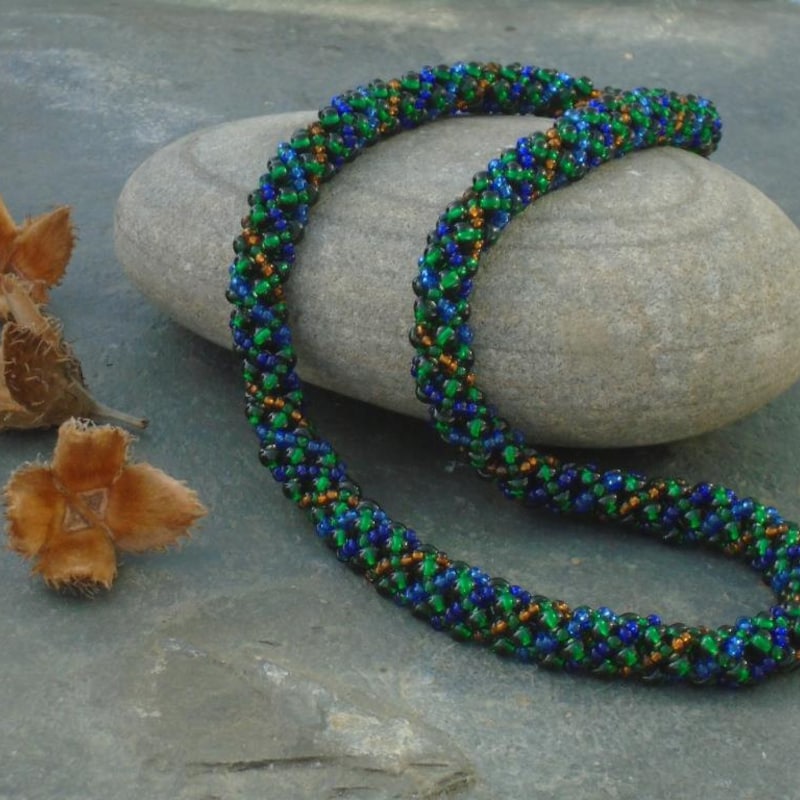Beaded Rope Necklace - Etsy