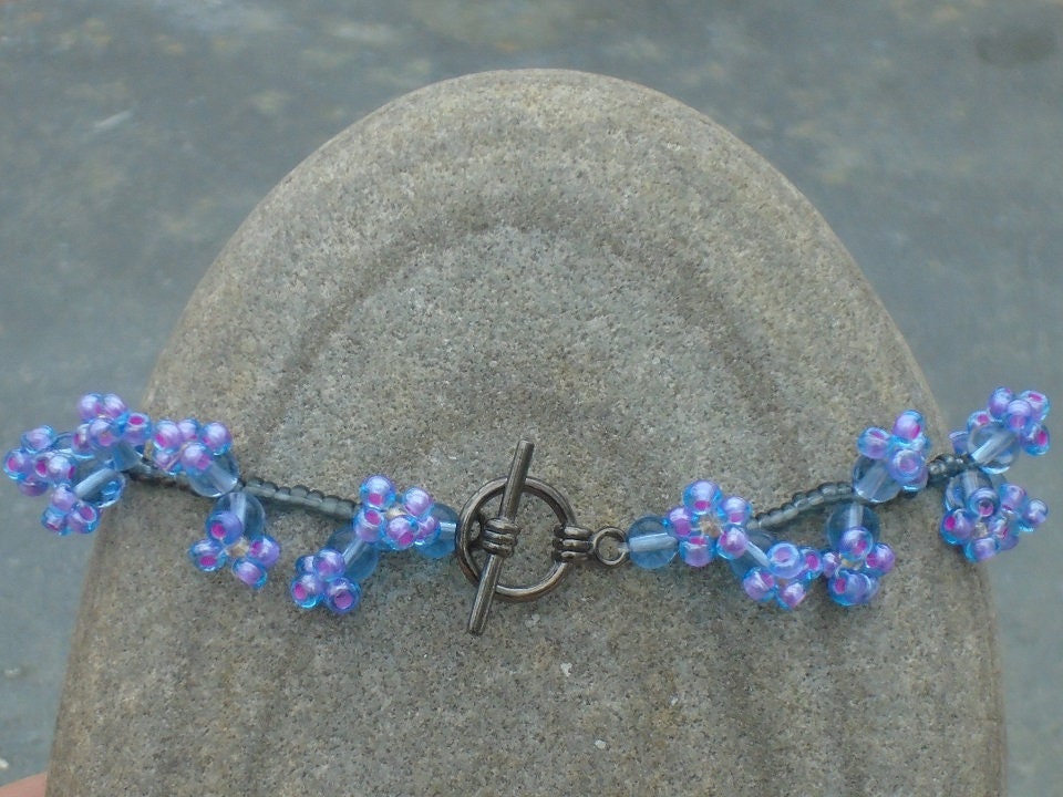 Forget Me Not Garland Bracelet, Blue Flower Bracelet, in Sapphire ...