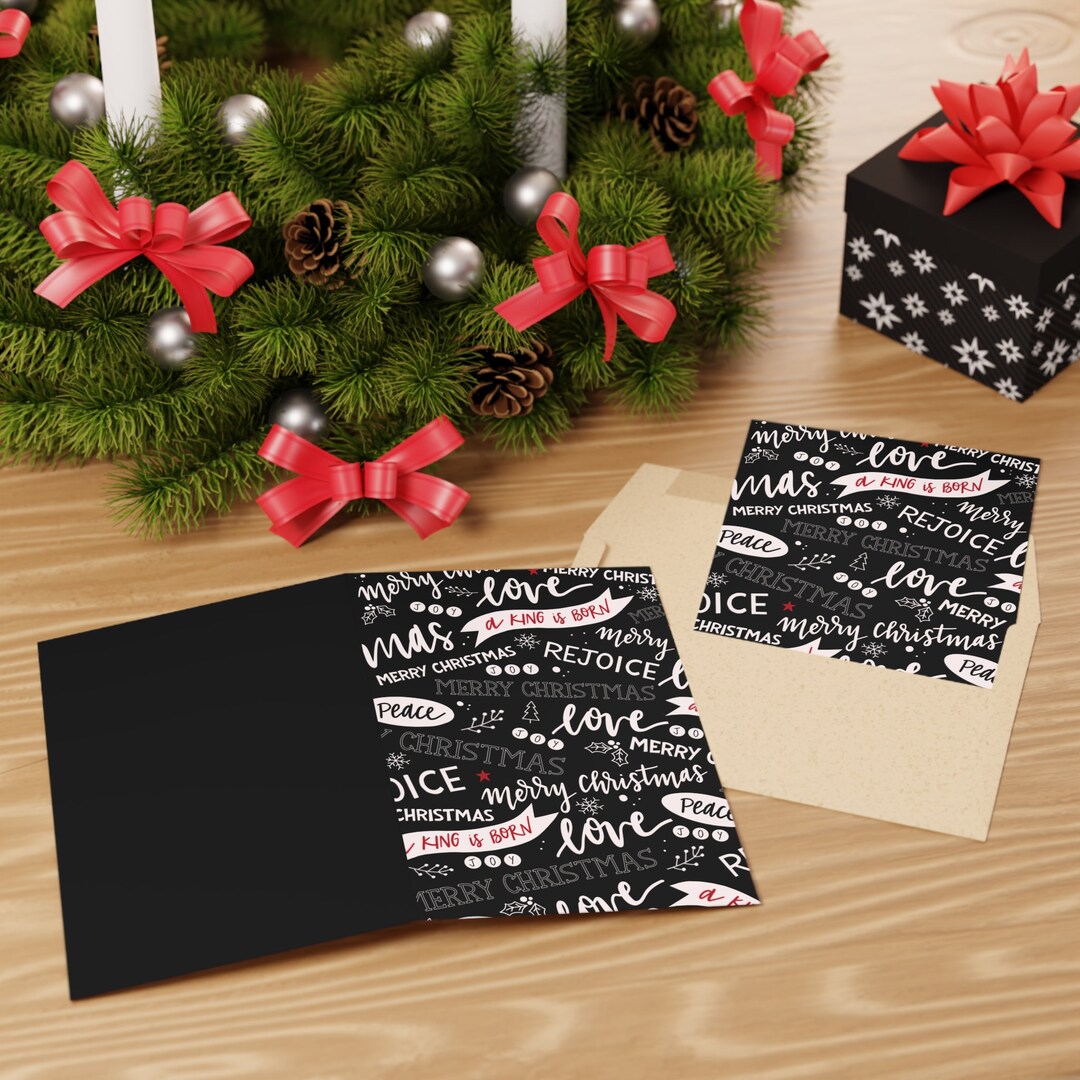 Hand Lettered Christmas Cards 1 or 10-pcs 10 Christmas - Etsy