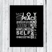 Printable Art, Love Joy Peace, Scripture Print, Digital Art, Black and ...