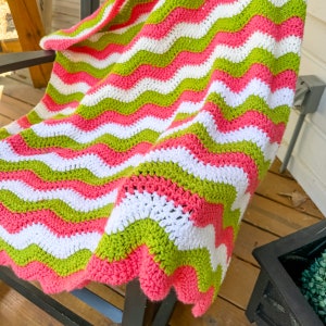 Easy Ripple Baby Blanket Crochet Pattern, Ripple Stitch Baby Blanket ...