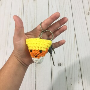 Candy Corn Keychain Crochet Pattern, Crochet PDF Pattern, Keychain ...