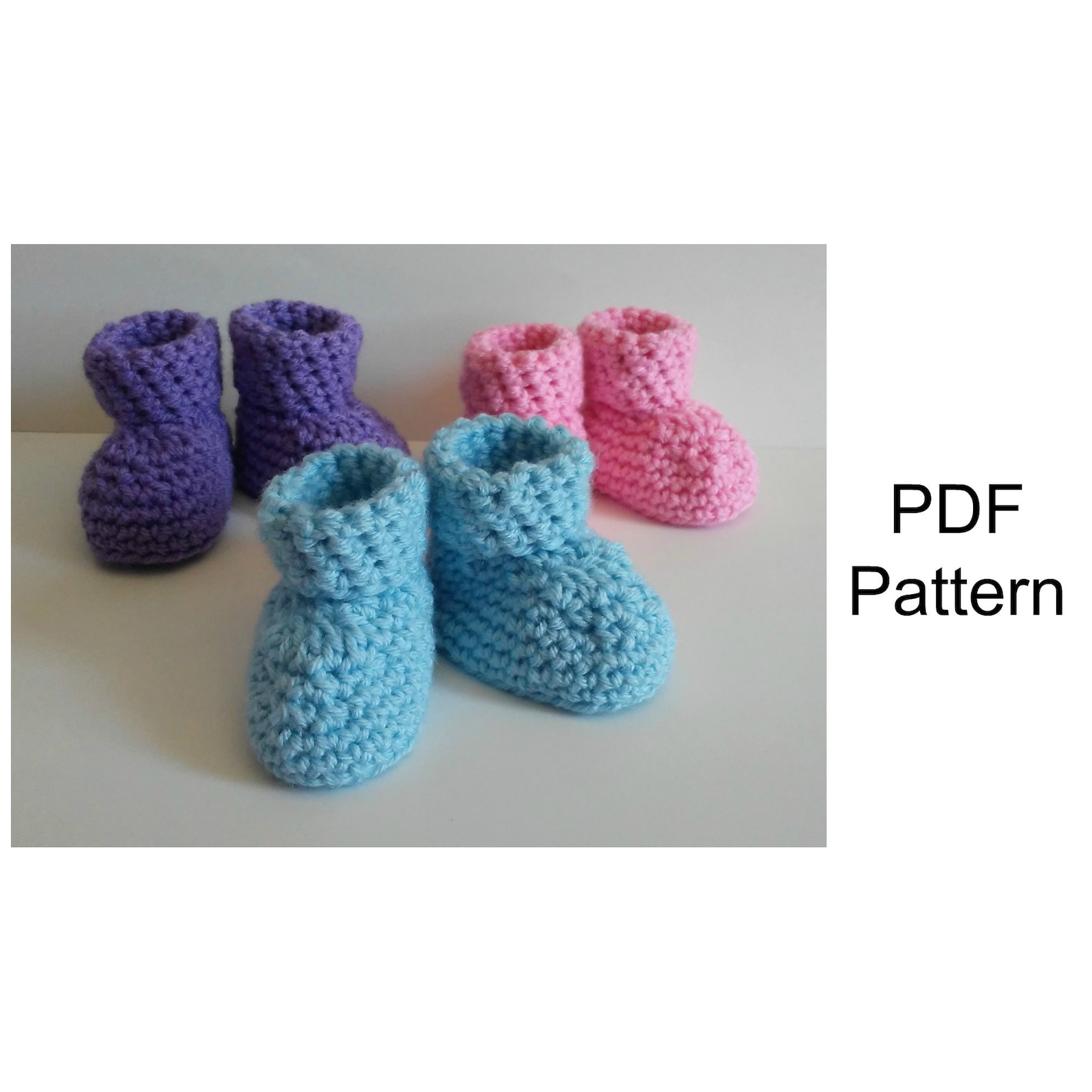 Crochet PDF Pattern, Newborn Baby Booties Pattern, Downloadable PDF ...
