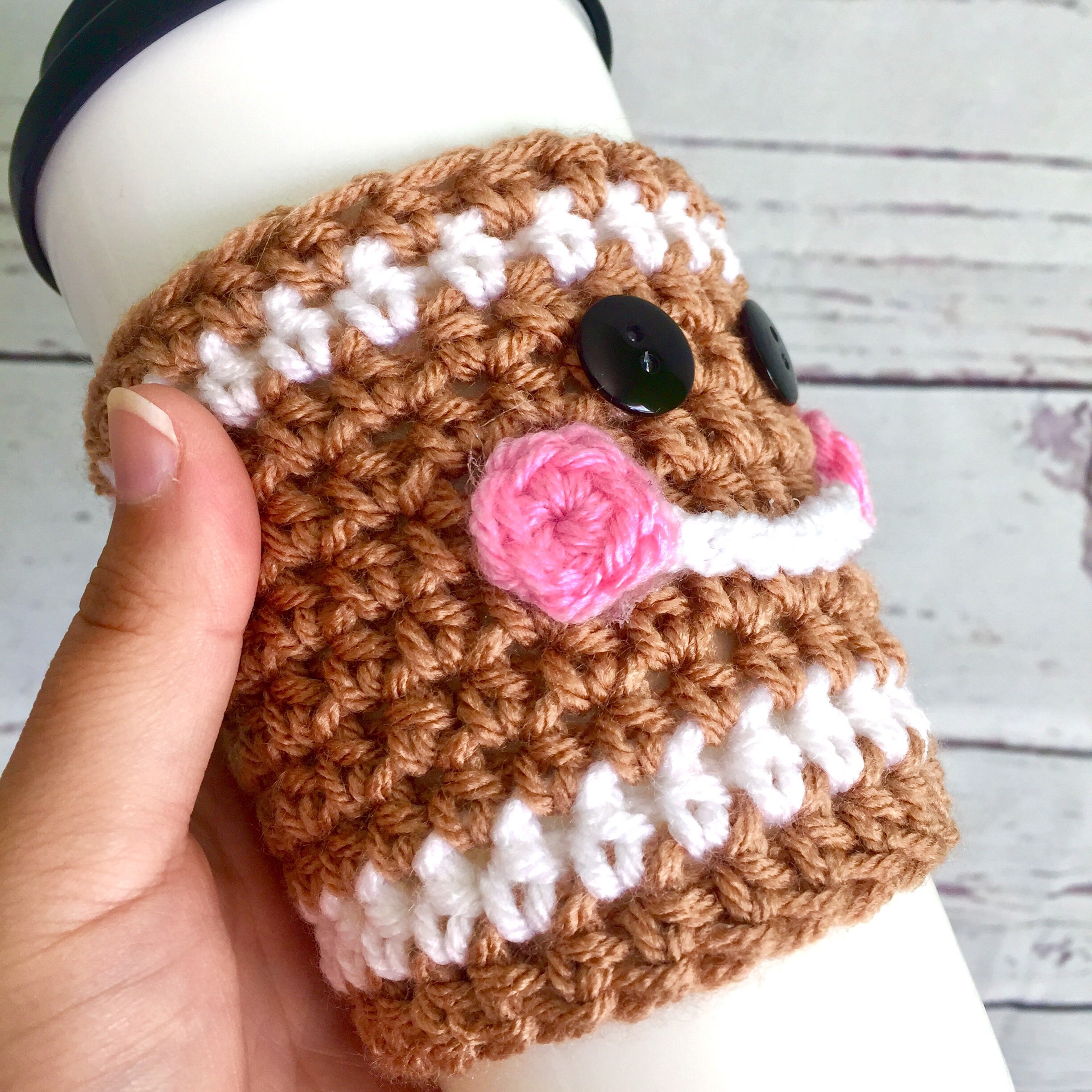 Gingerbread Man Cup Cozy Crochet Pattern Crochet PDF Pattern - Etsy Canada