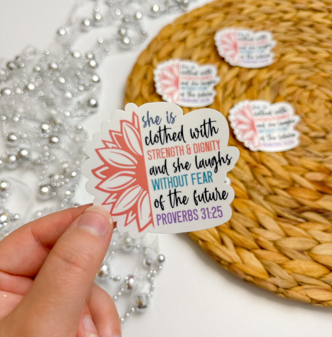 Christian Sticker, Proverbs 31 Woman, Worship Sticker, Scripture ...