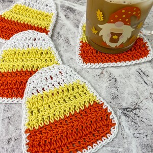Candy Corn Coasters Crochet Pattern, Crochet PDF Pattern, Coaster ...