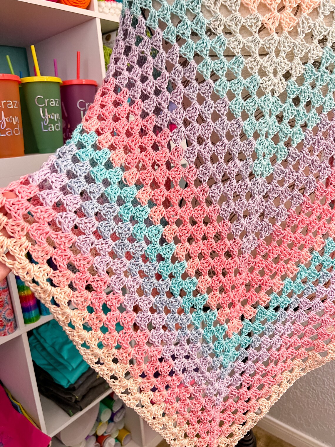 Easy Granny Triangle Shawl Crochet Pattern, Triangle Shawl Pattern ...