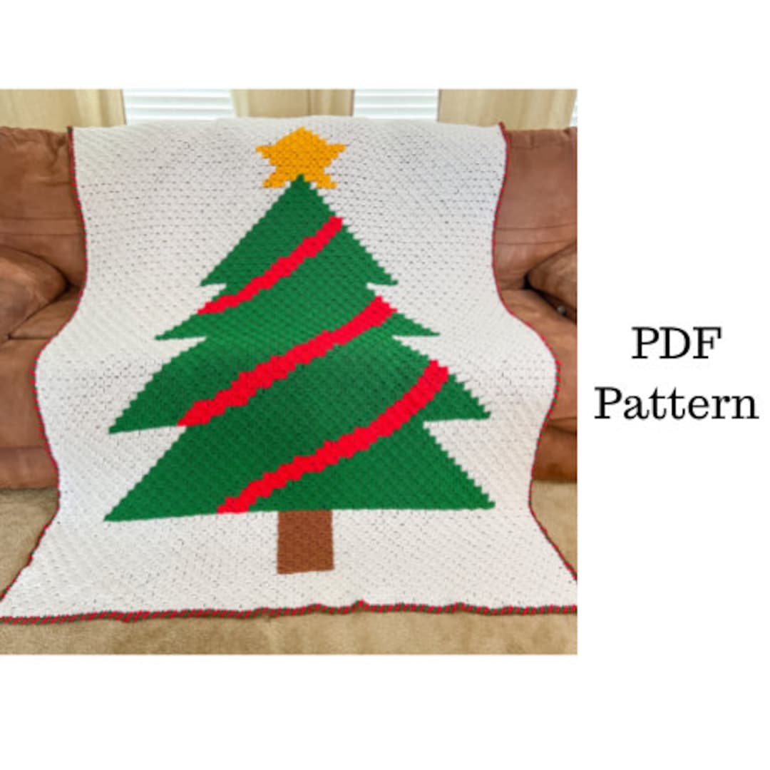 Christmas Tree Blanket Crochet Pattern, Crochet PDF Pattern, Christmas ...