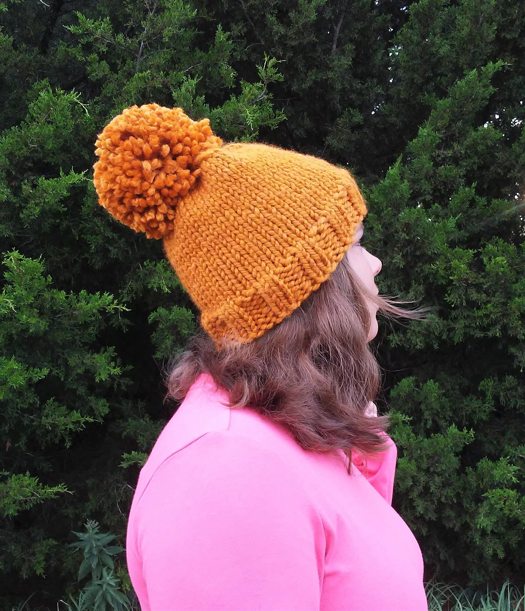 Simple Chunky Knit Hat Pattern Free Knitting Pattern PDF | Etsy