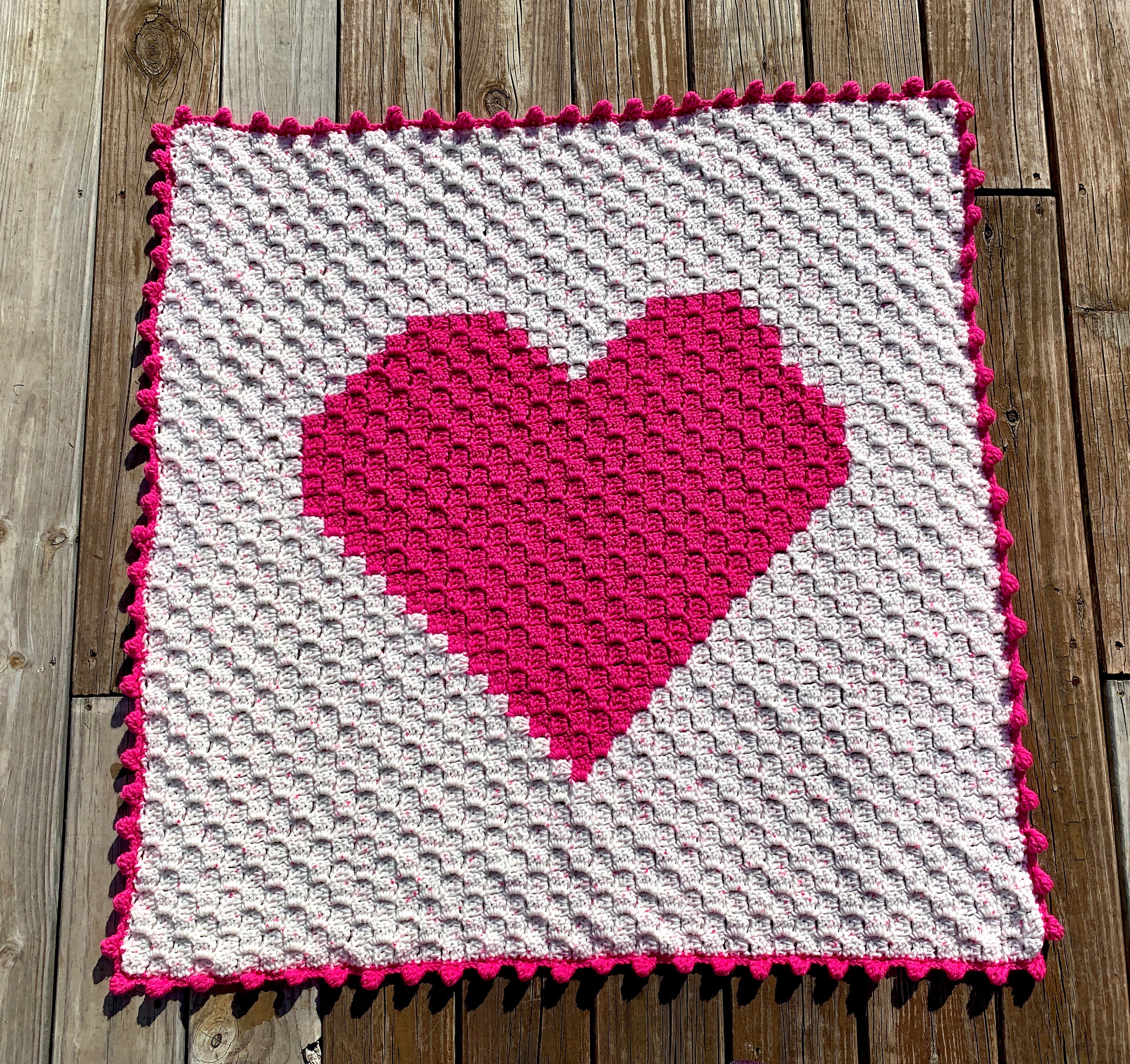Heart Graphghan Crochet Pattern, Graphghan Crochet Pattern, Crochet PDF ...