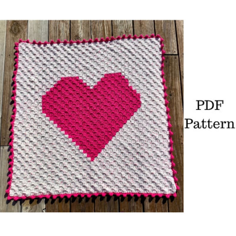Heart Graphghan Crochet Pattern Graphghan Crochet Pattern - Etsy
