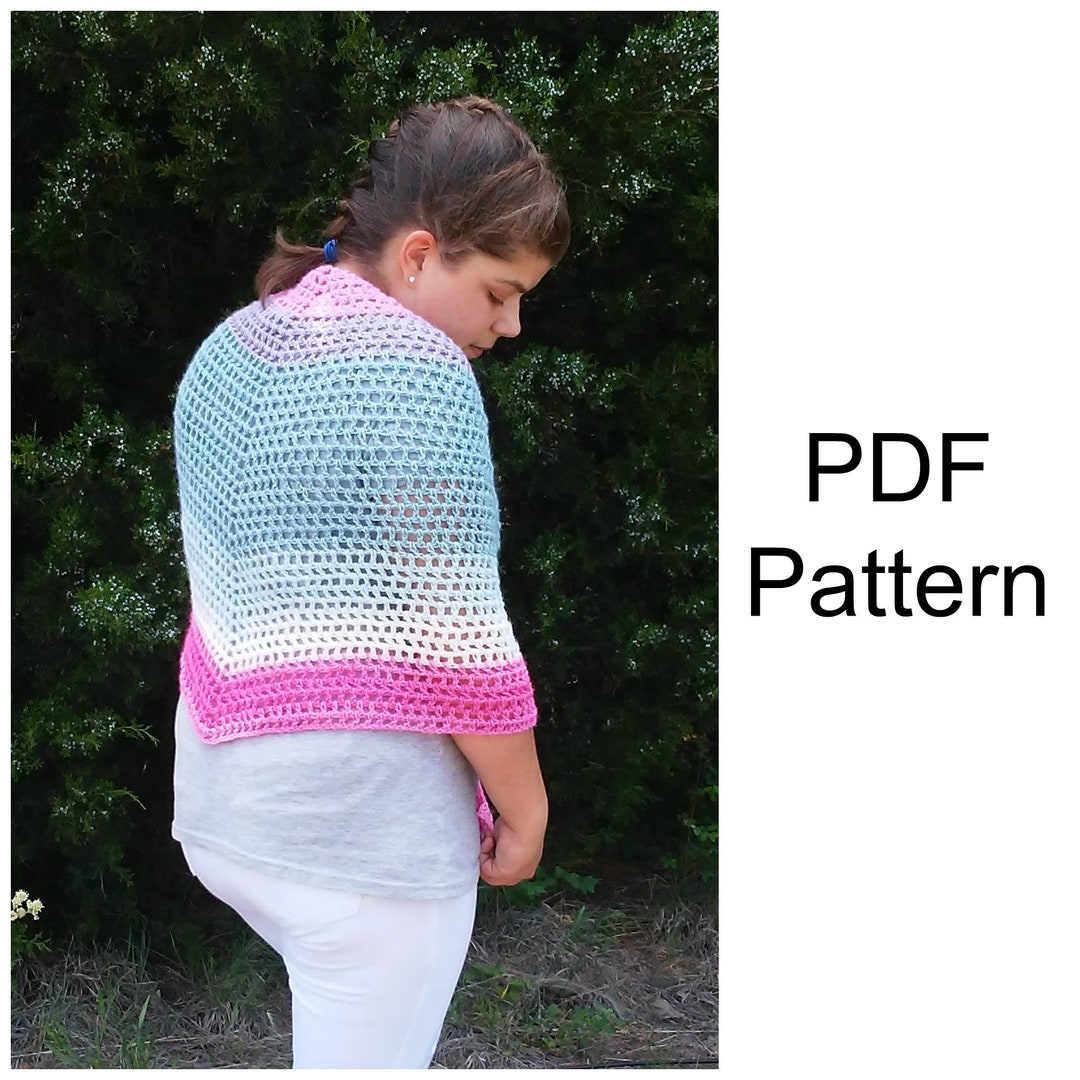 Spring Shawl Crochet Pattern, Crochet PDF Pattern, Shawl Pattern ...