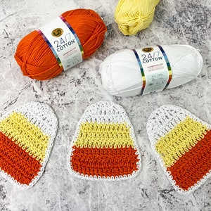 Candy Corn Coasters Crochet Pattern, Crochet PDF Pattern, Coaster ...