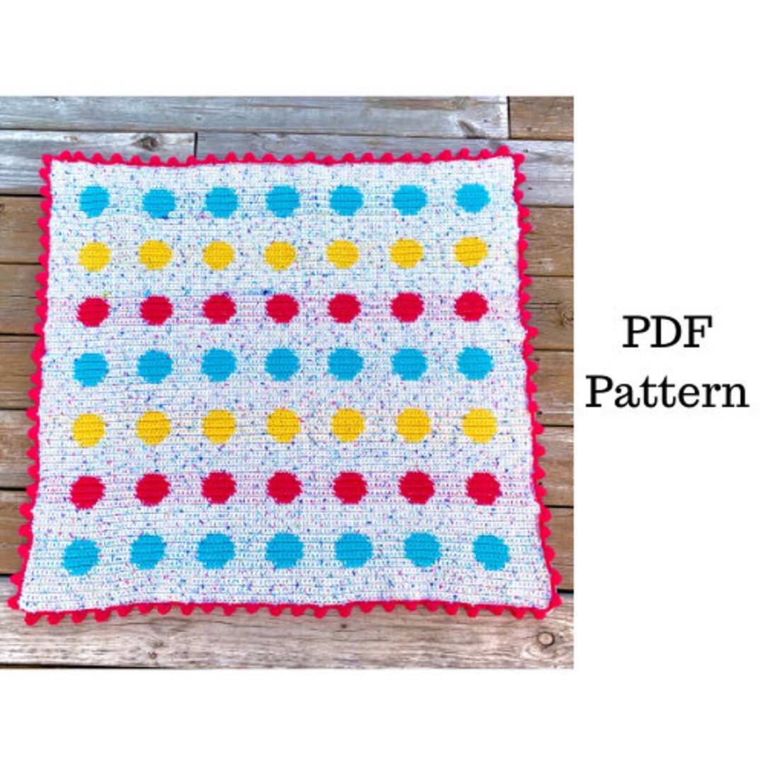 Polka Dot Blanket Crochet Pattern, Tapestry Crochet, Crochet PDF ...