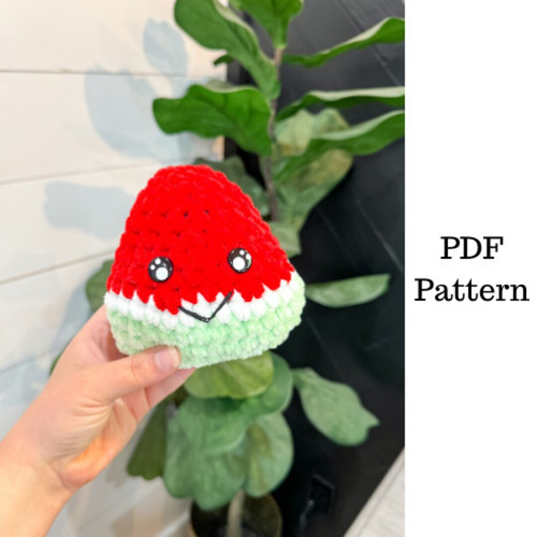 Watermelon Slice Crochet Pattern, Easy Plushie Pattern, Crochet PDF ...