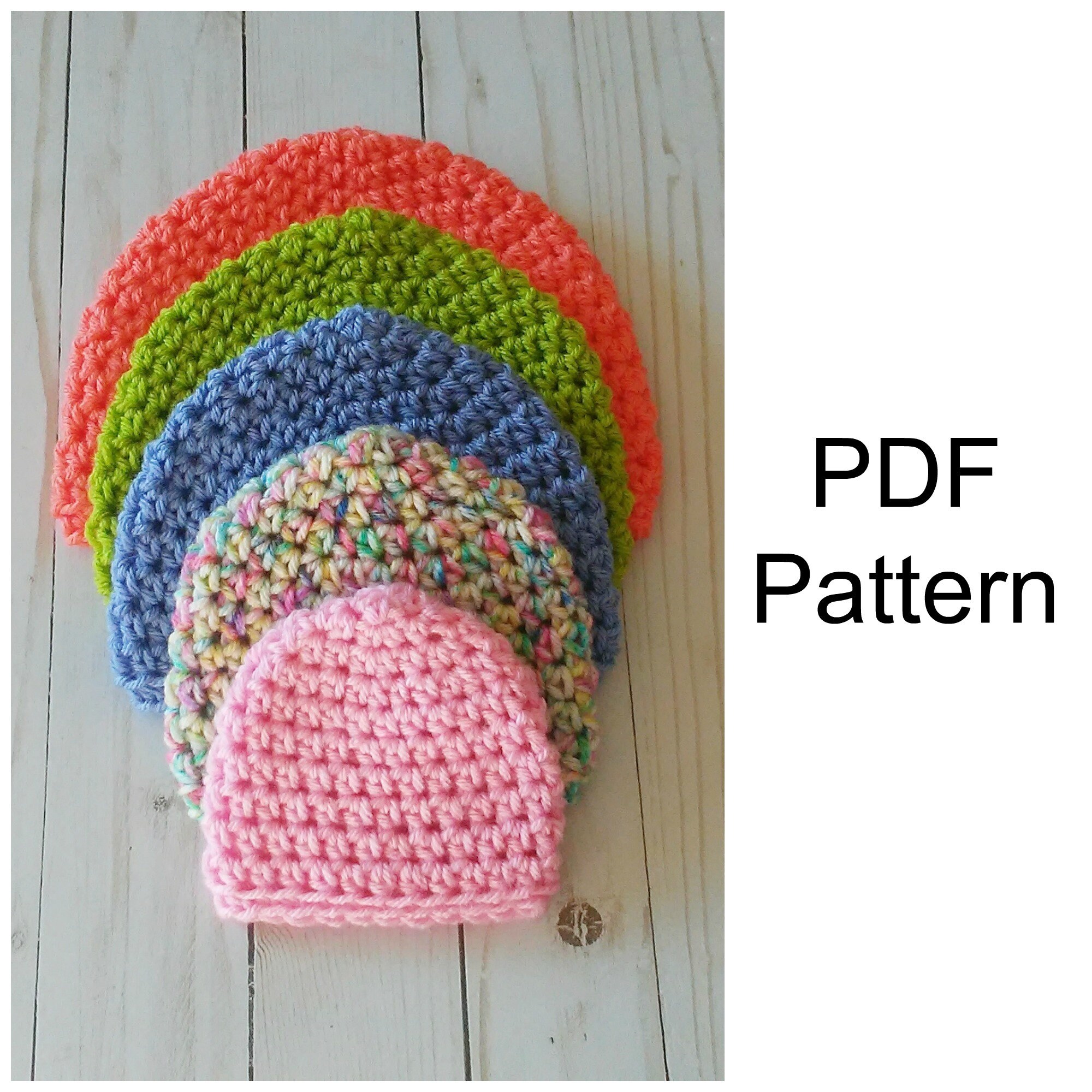 Simple Baby Hat Crochet Pattern Baby Crochet Pattern Crochet - Etsy