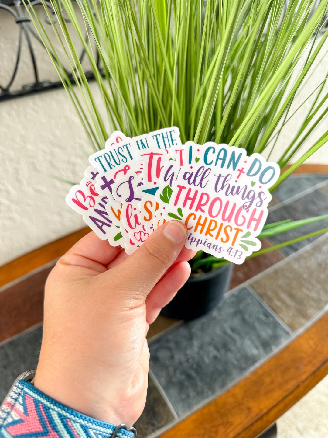 Scripture Sticker Pack, Set of 6 Stickers, Waterproof Sticker, Water ...