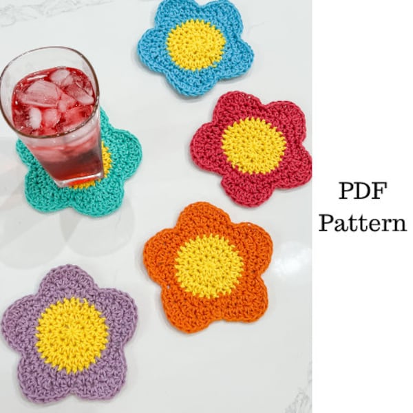 Daisy Coasters - Etsy