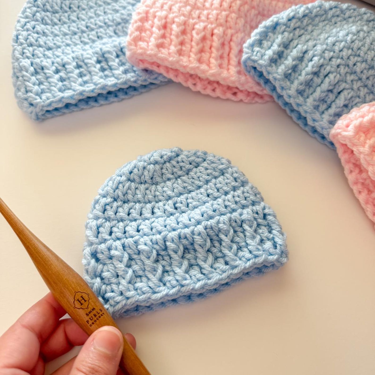 Ribbed Brim Baby Hat Crochet Pattern, Baby Hat Crochet Pattern, Baby ...