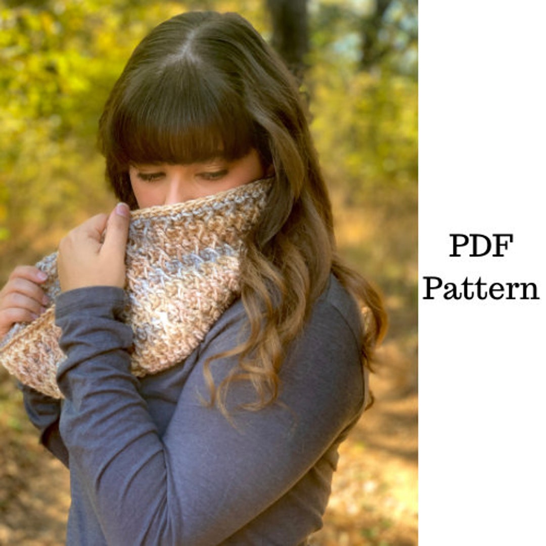 Alpine Stitch Cowl Crochet Pattern, Crochet PDF Pattern, Cowl Crochet ...