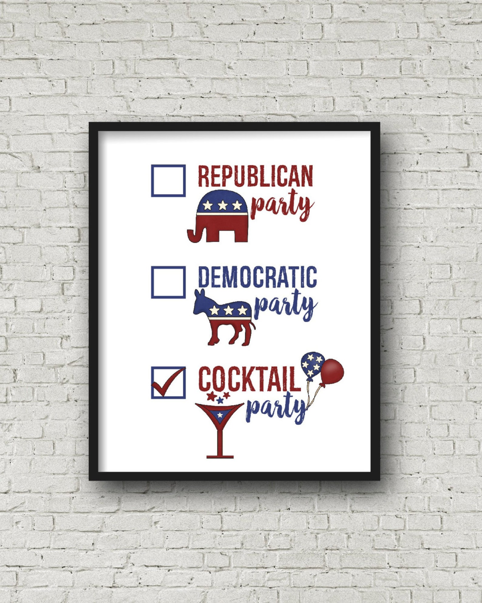 Presidential Election Humor, Printable Wall Art, Political Parties - Etsy