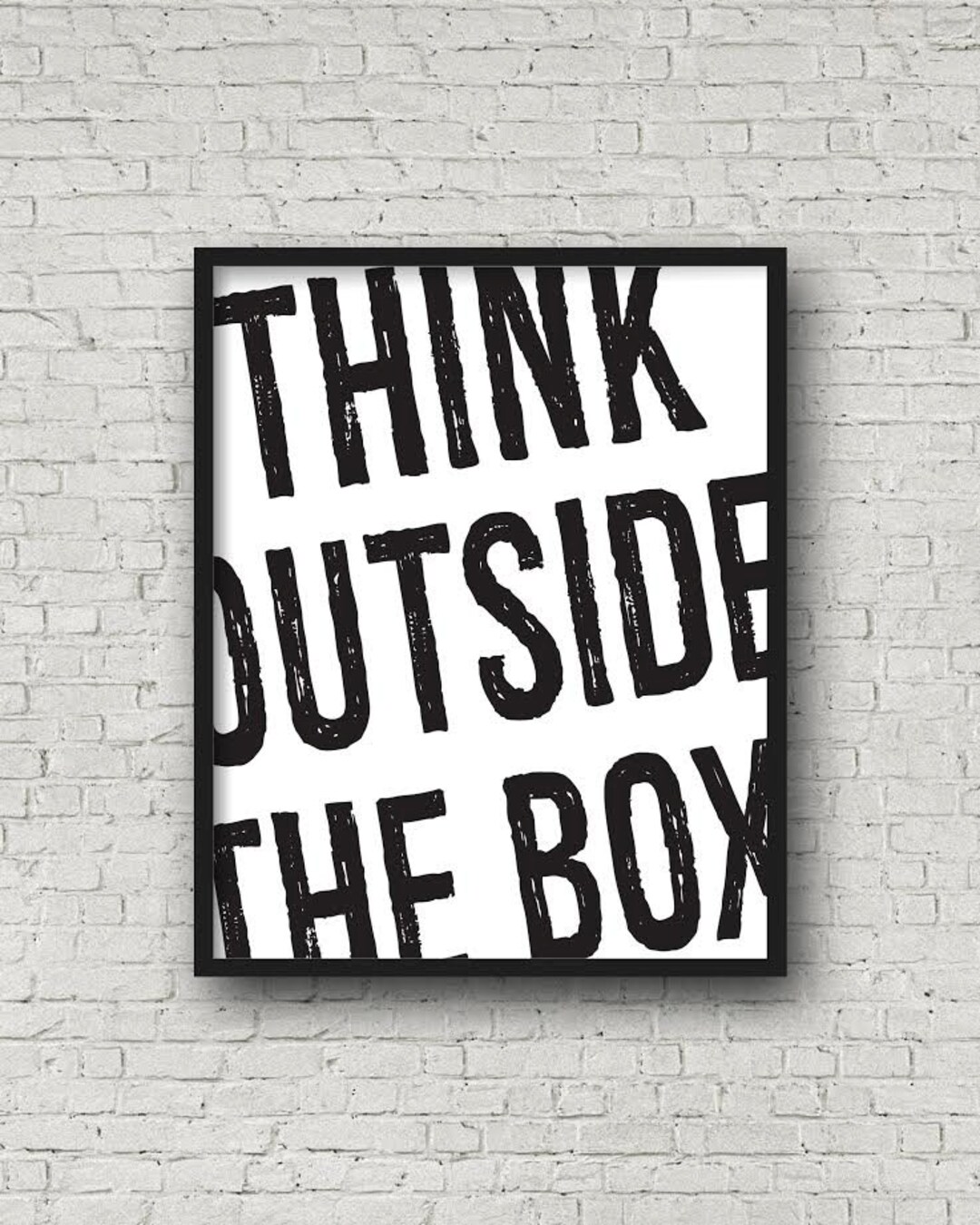 Think Outside the Box, Printable Wall Art, Typography - Etsy