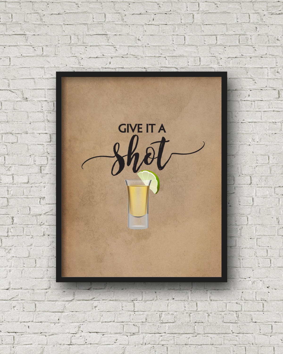 Give It A Shot, Printable Wall Art, Bar Wall Art - Etsy