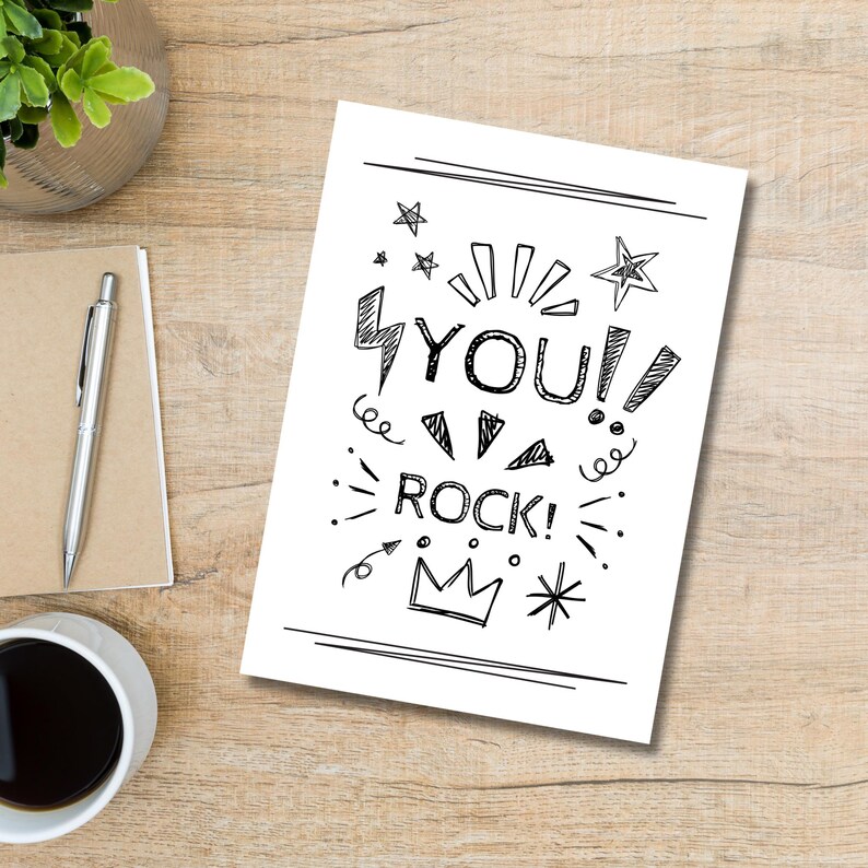 You Rock! Printable Card | Congratulations & Encouragement for ...