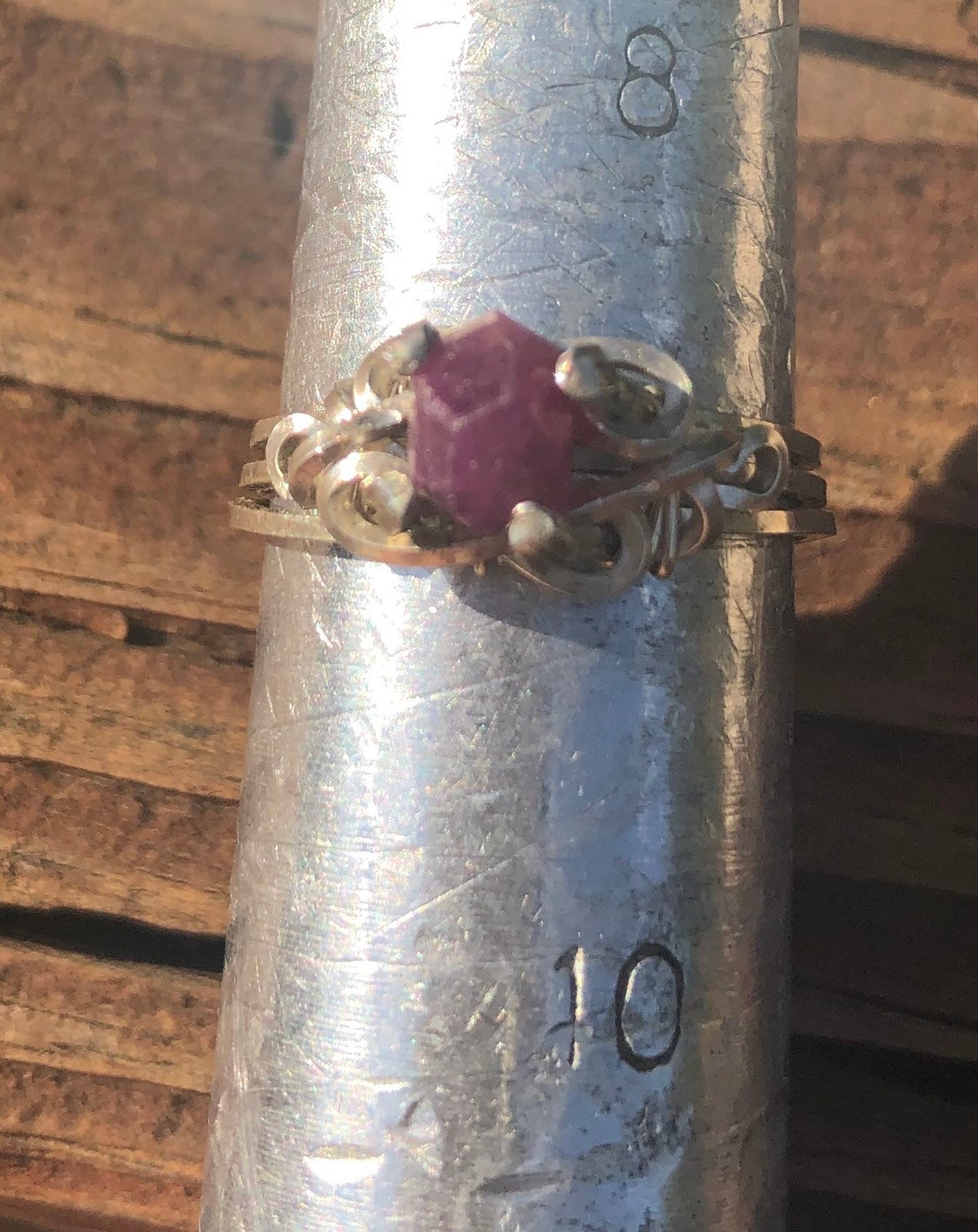 Raw Red Ruby in Sterling Silver Ring - Etsy