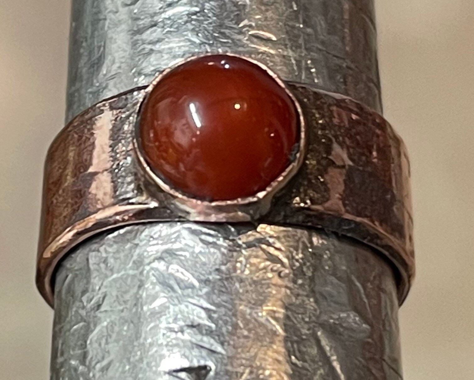 Agate and Copper Ring | Etsy