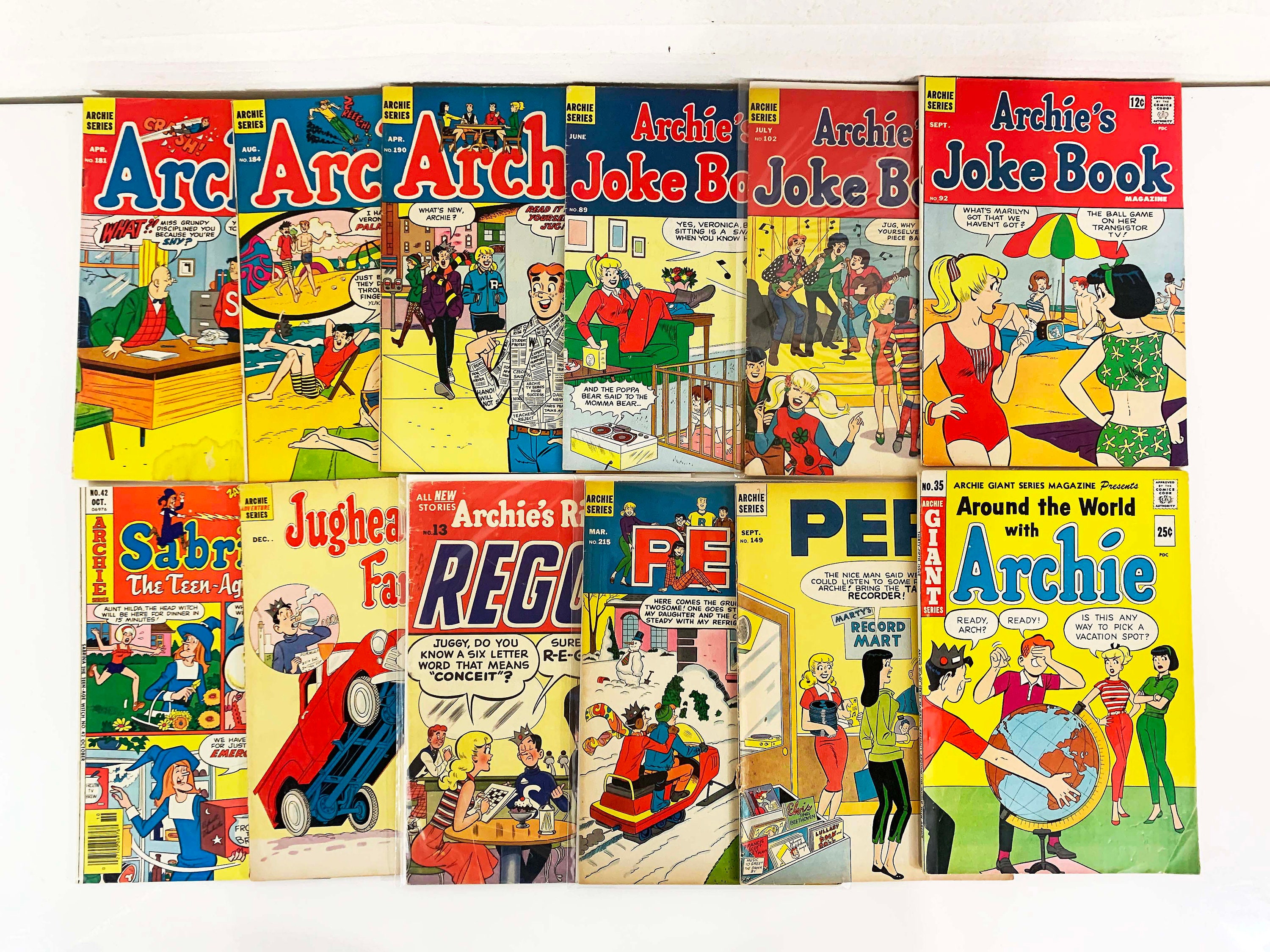 Vintage Archie Comics Set of 12 Sabrina Teenage Witch Archie's Joke ...