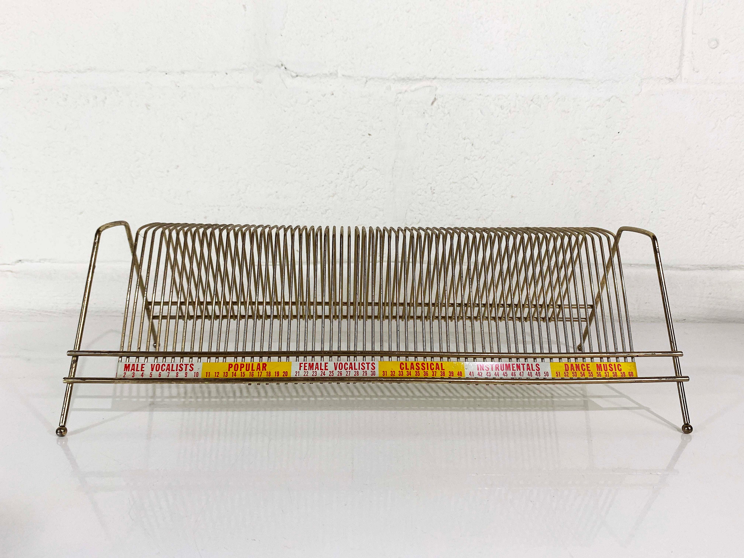 Vintage Record Stand 45 45RPM 7 Inch Holder MCM Storage Mid-Century ...