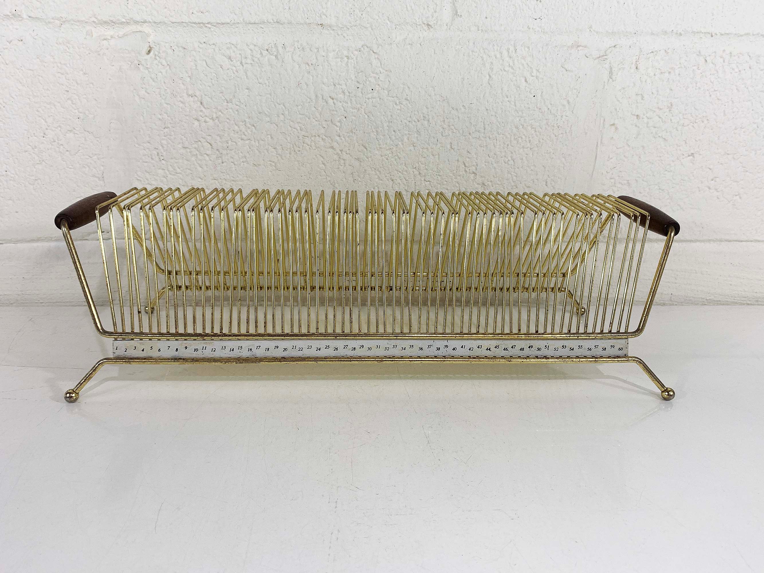 Vintage Record Stand 45 45RPM 7 Inch Holder MCM Storage Mid-Century ...