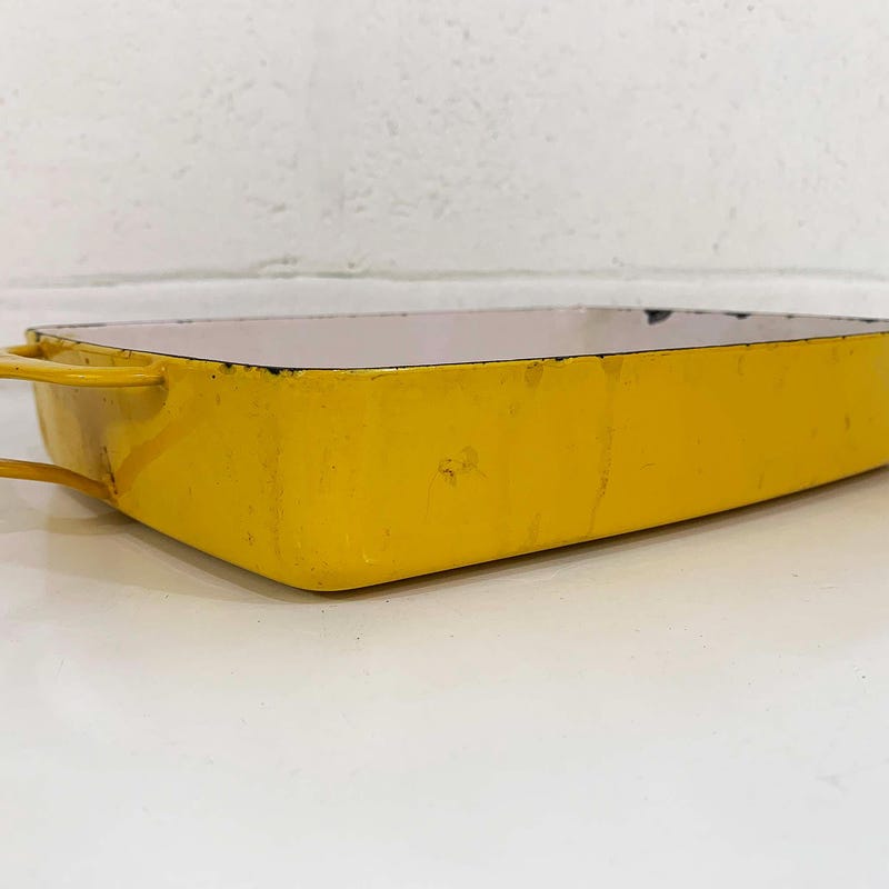 Yellow Enamel Pan - Etsy