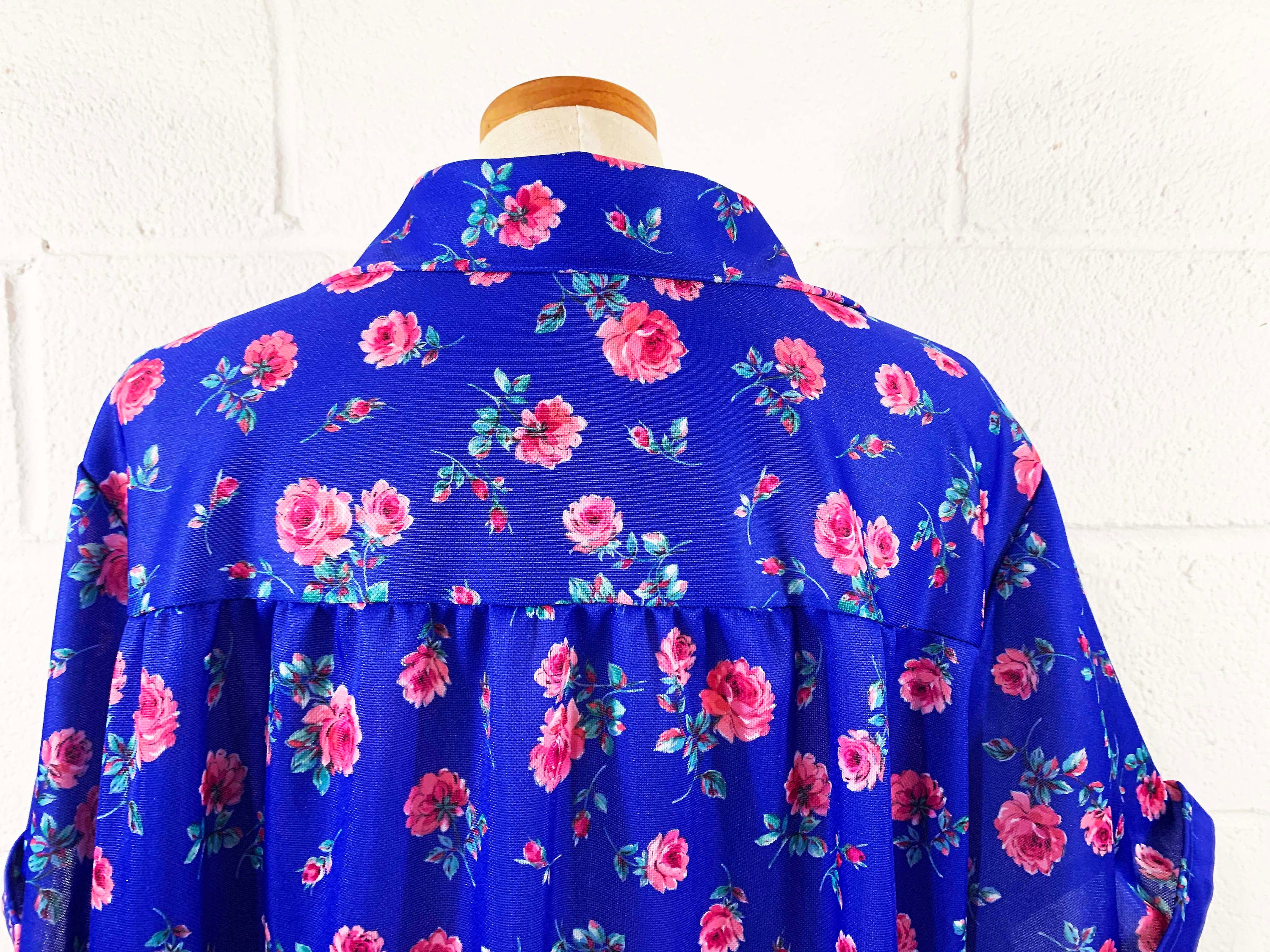 Vintage Snap Front Shirt Haband Mod Blouse Pockets Oversized Comfy ...