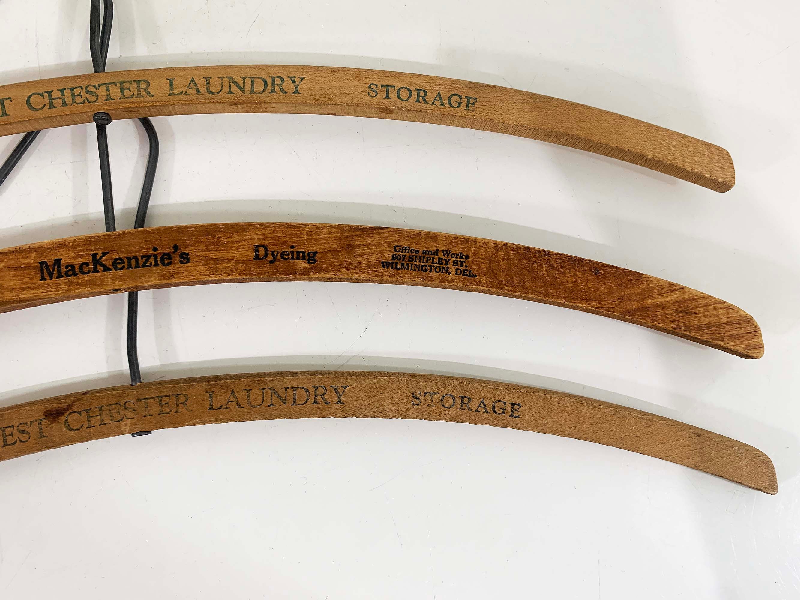 Vintage Wooden Hangers Set of 3 Advertising Rustic Industrial Decor ...
