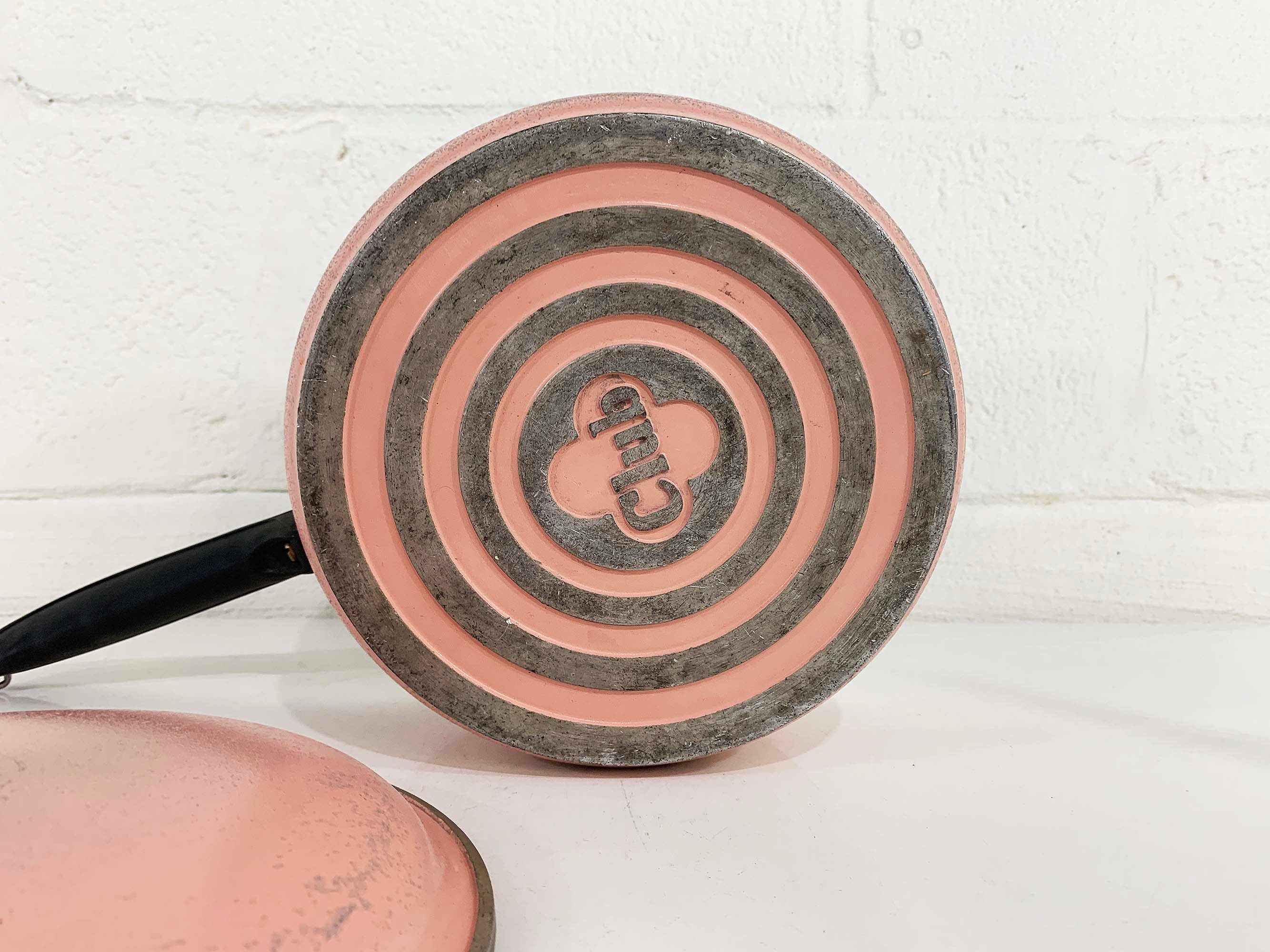 Vintage Club Aluminum Cookware Pink Cast Metal Sauce Pan Pot w/ Lid Mid ...